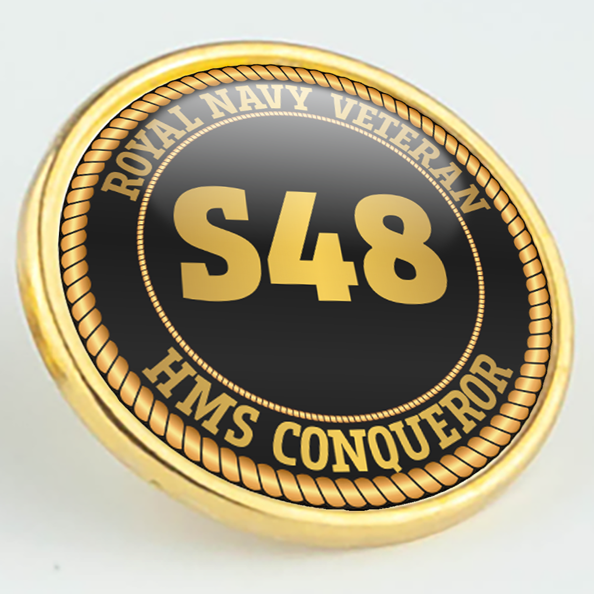 HMS Conqueror S48 Pennant Number Pin/Lapel Badge – The Rats Locker