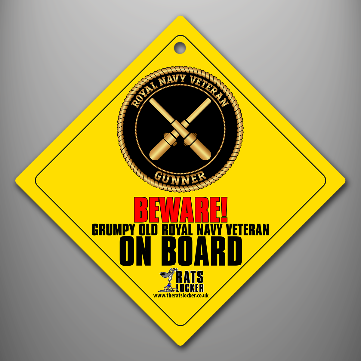 Royal Navy Veteran 'Gunner' - Car Window Sign – The Rats Locker