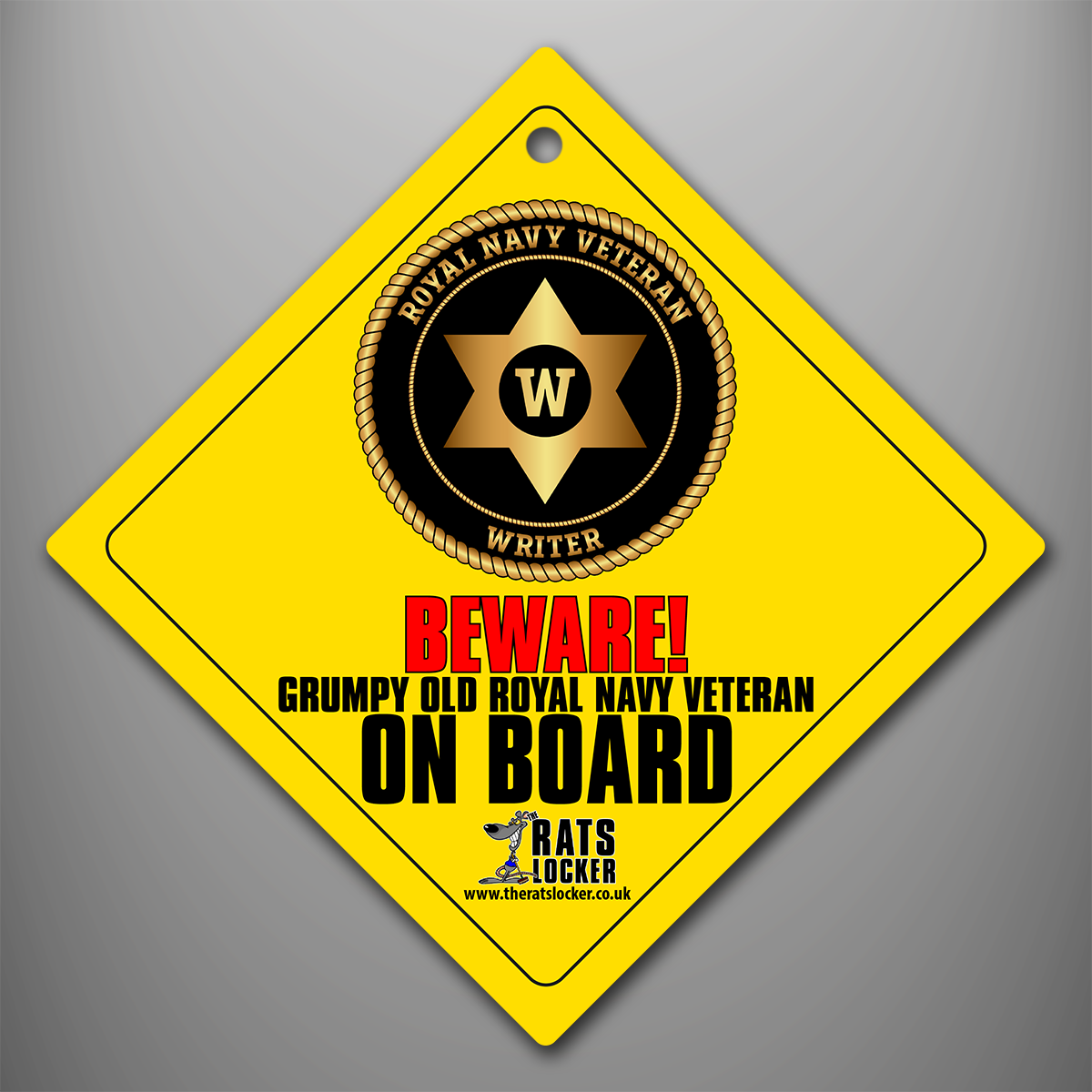 Royal Navy Veteran 'Writer' - Car Window Sign – The Rats Locker