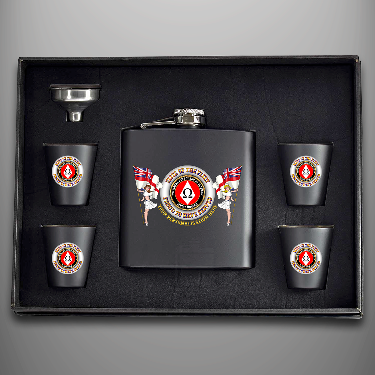 Elite of the Fleet '892 NAS' Hip Flask - Personalised – The Rats Locker