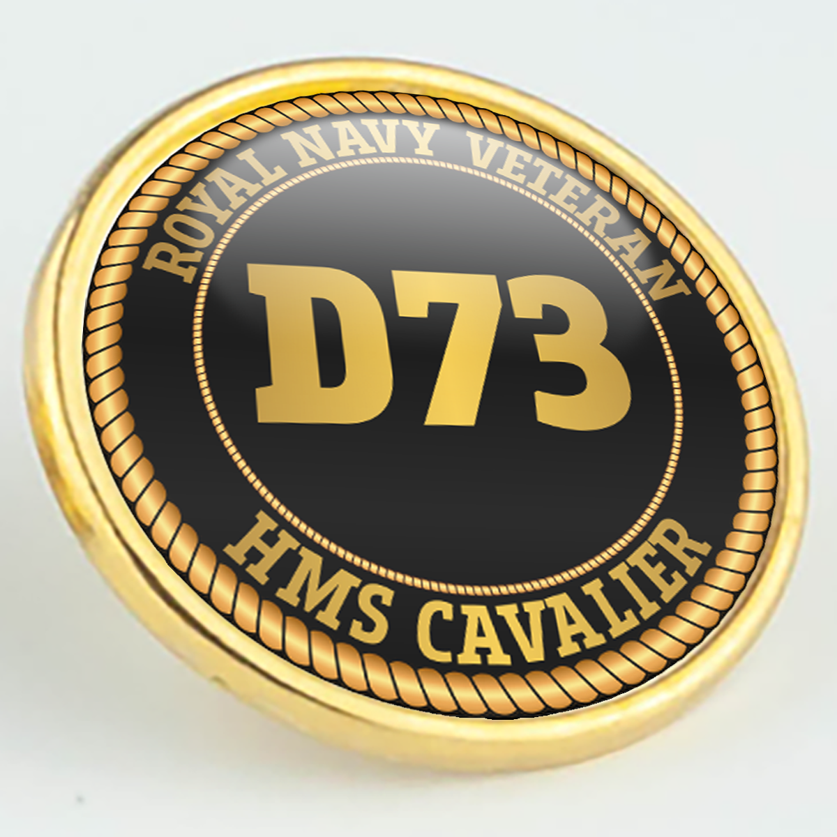 HMS Cavalier D73 Pennant Number Pin/Lapel Badge – The Rats Locker