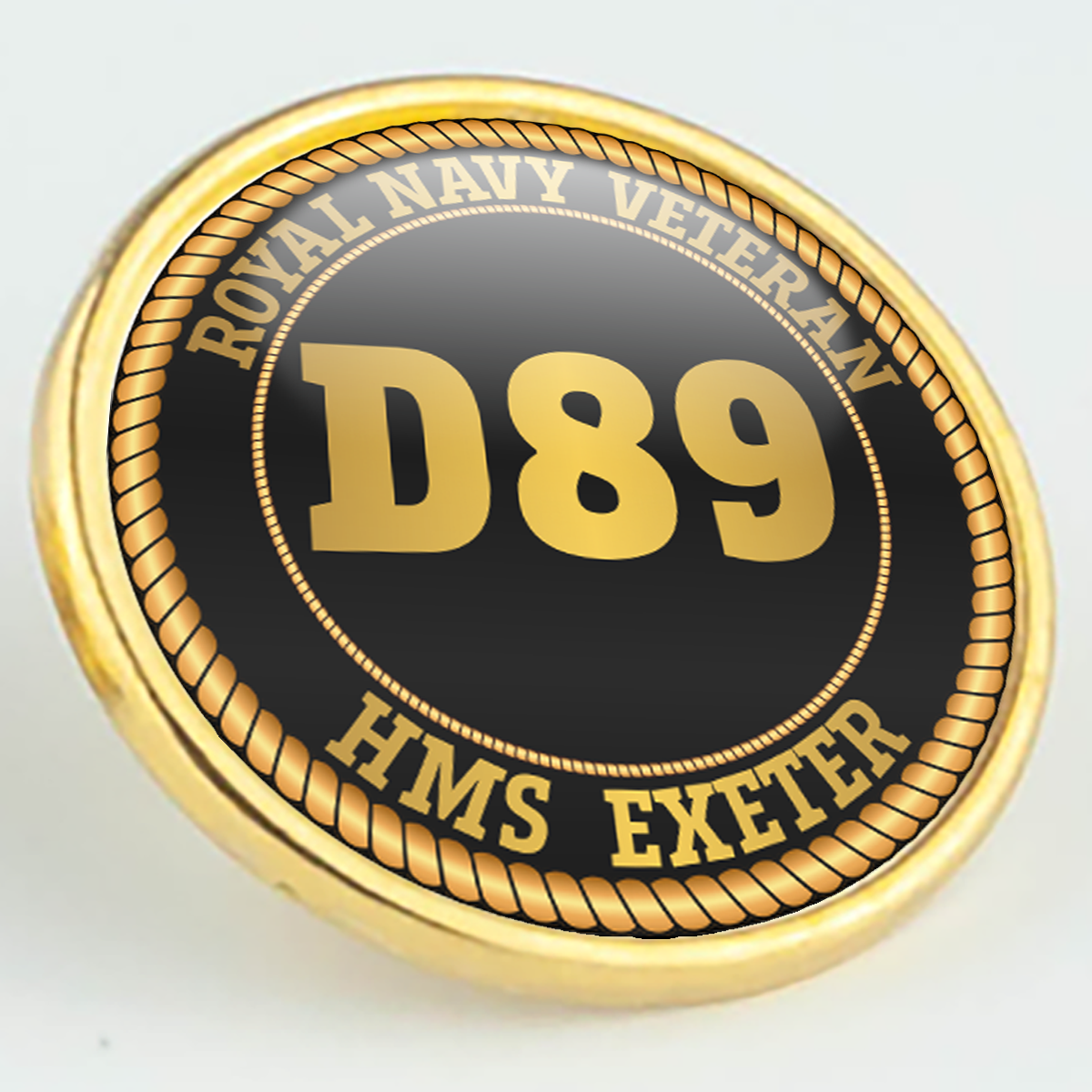 HMS Exeter D89 Pennant Number Pin/Lapel Badge – The Rats Locker