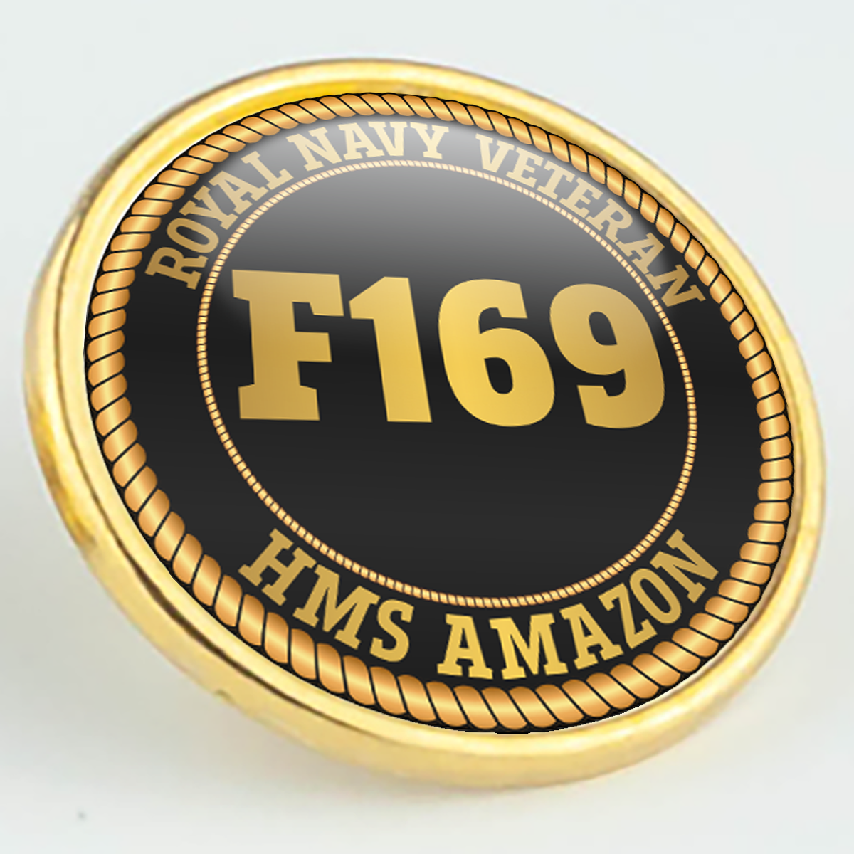 HMS Amazon F169 Pennant Number Pin/Lapel Badge – The Rats Locker