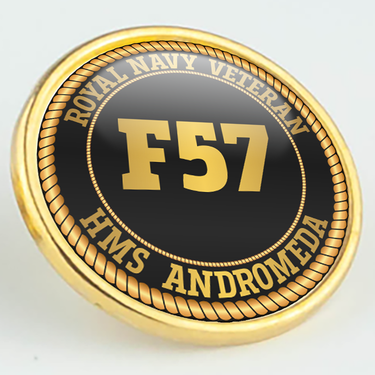 HMS Andromeda F57 Pennant Number Pin/Lapel Badge – The Rats Locker