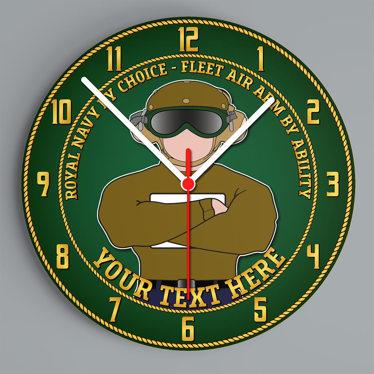 Fleet Air Arm Flight Deck 'Grubber' Glass Hanging Photo Clock – The ...