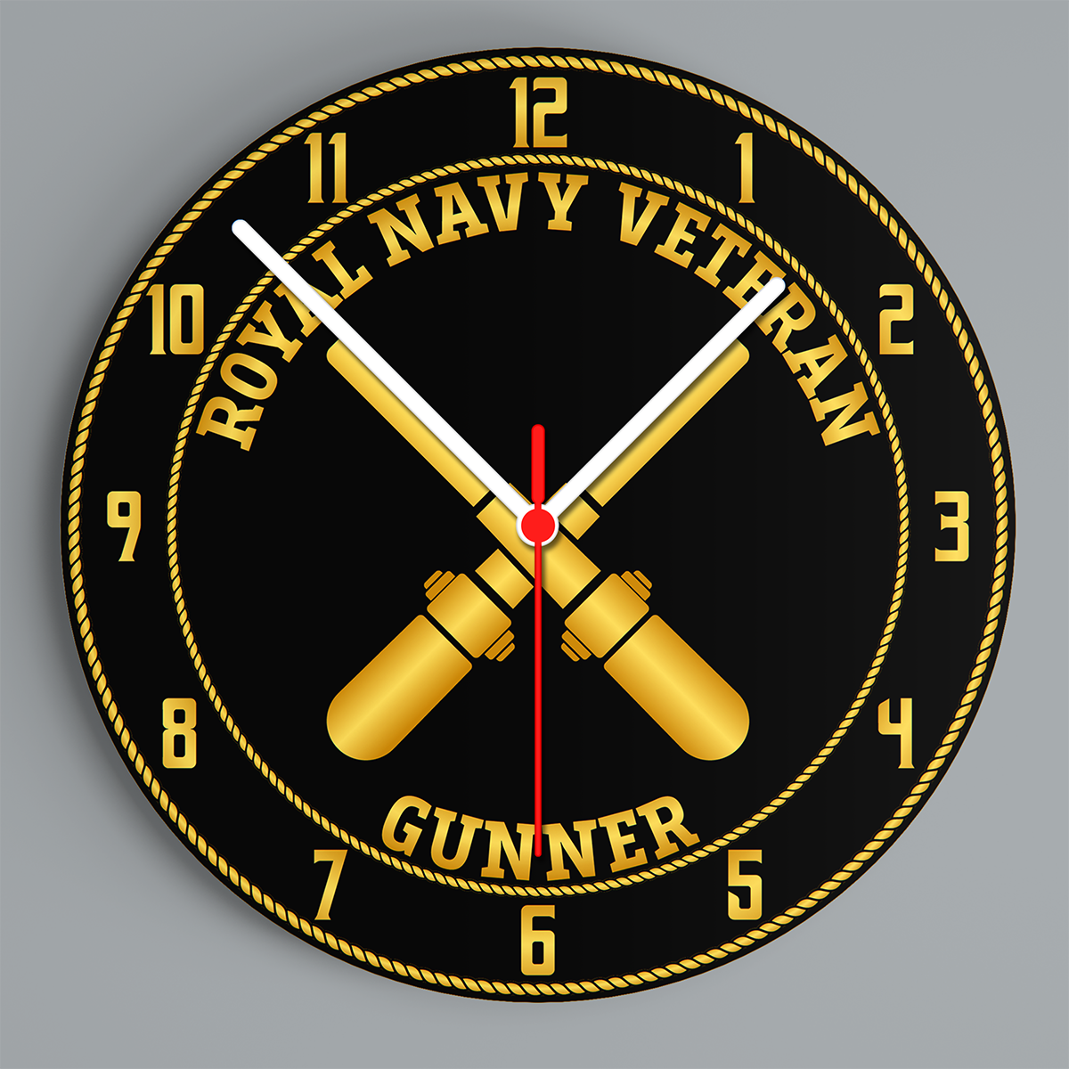 Royal Navy Veteran 'Gunner' Glass Hanging Photo Clock – The Rats Locker