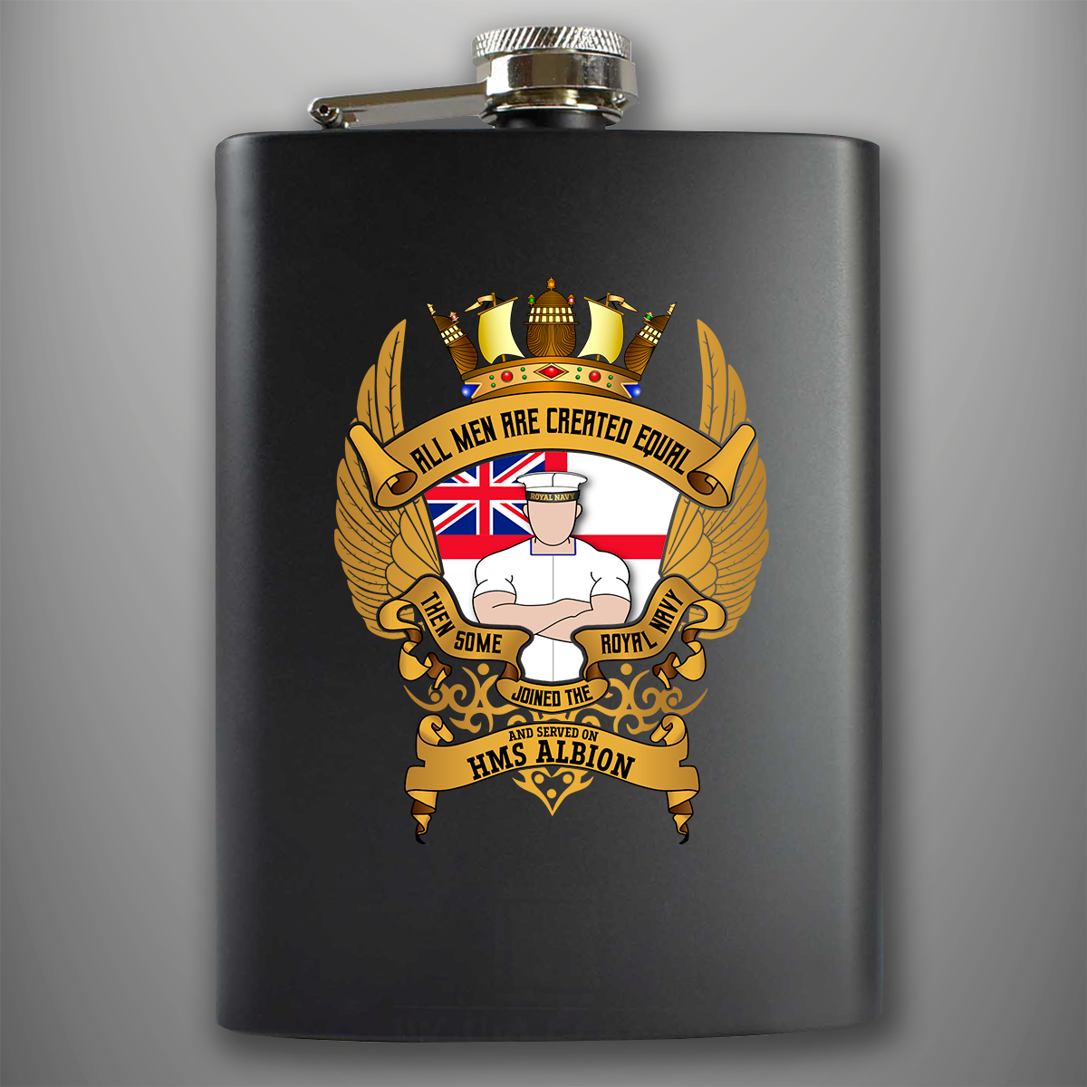 All Men 'HMS Albion' Hip Flask – The Rats Locker