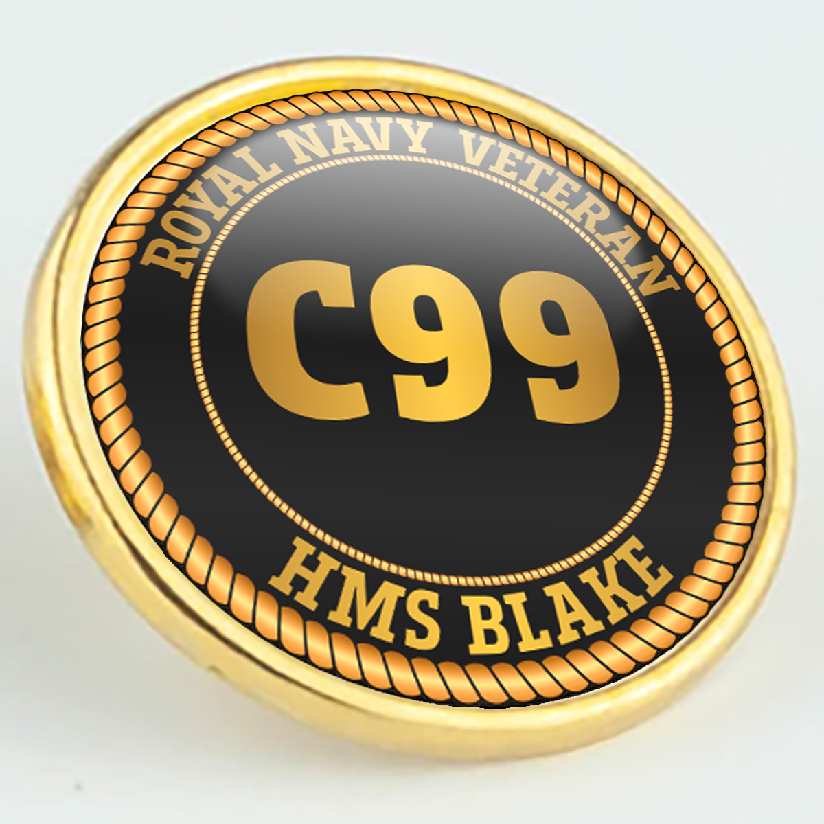 HMS Blake C99 Pennant Number Pin/Lapel Badge – The Rats Locker