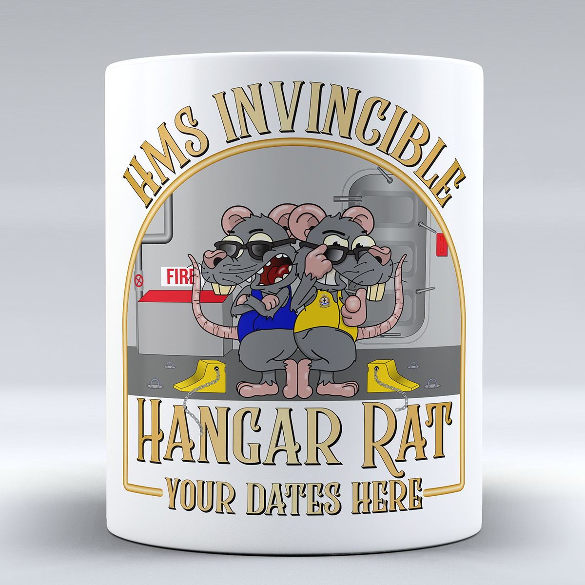 HMS Invincible Aircraft Handler 'Roof Rat/Hangar Rat' - Personalised M ...