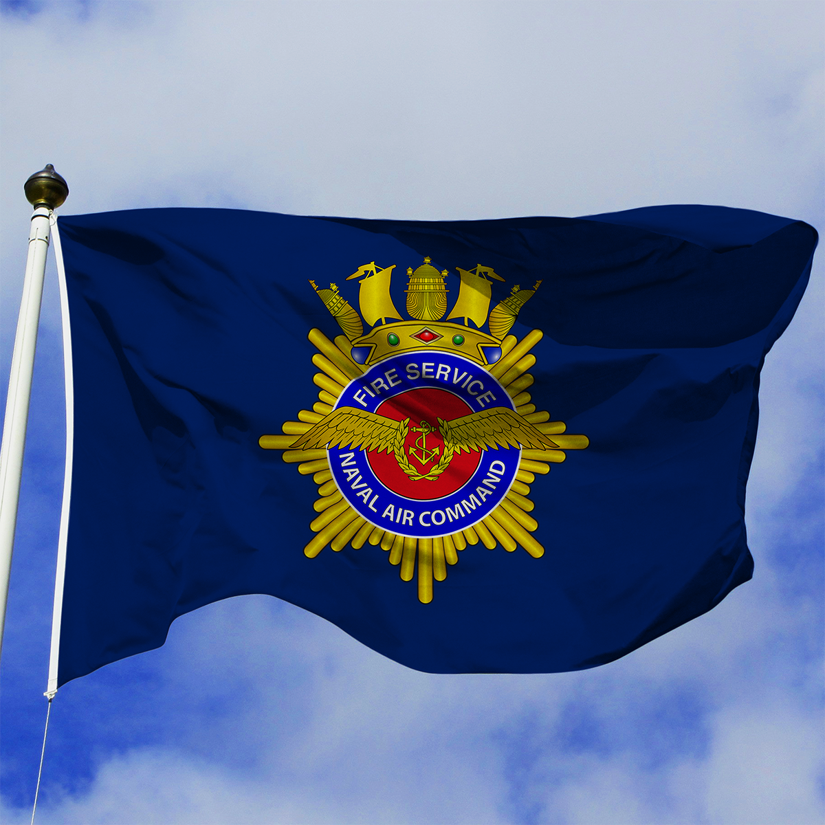 Aircraft Handler 'Naval Air Command Fire Service' Flag – The Rats Locker