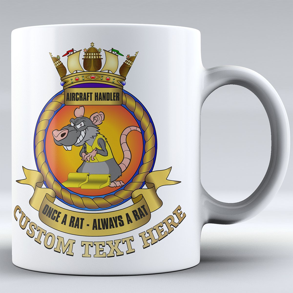 Aircraft Handler 'Once a Rat' - Personalised Mug – The Rats Locker