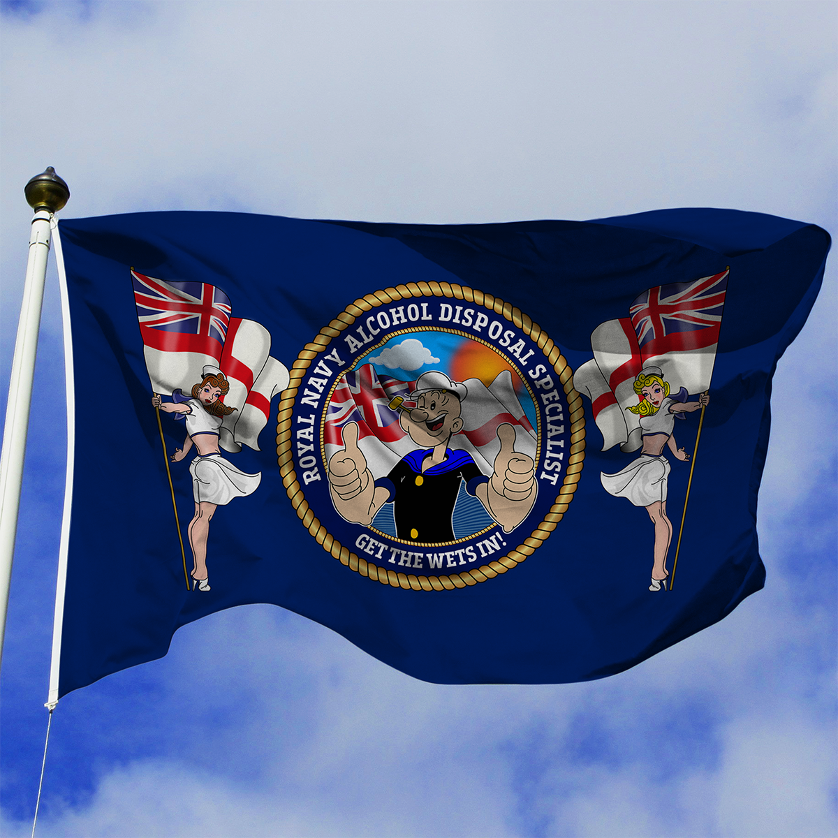 Royal Navy Alcohol Disposal Specialist Flag 150cm | The Rats Locker
