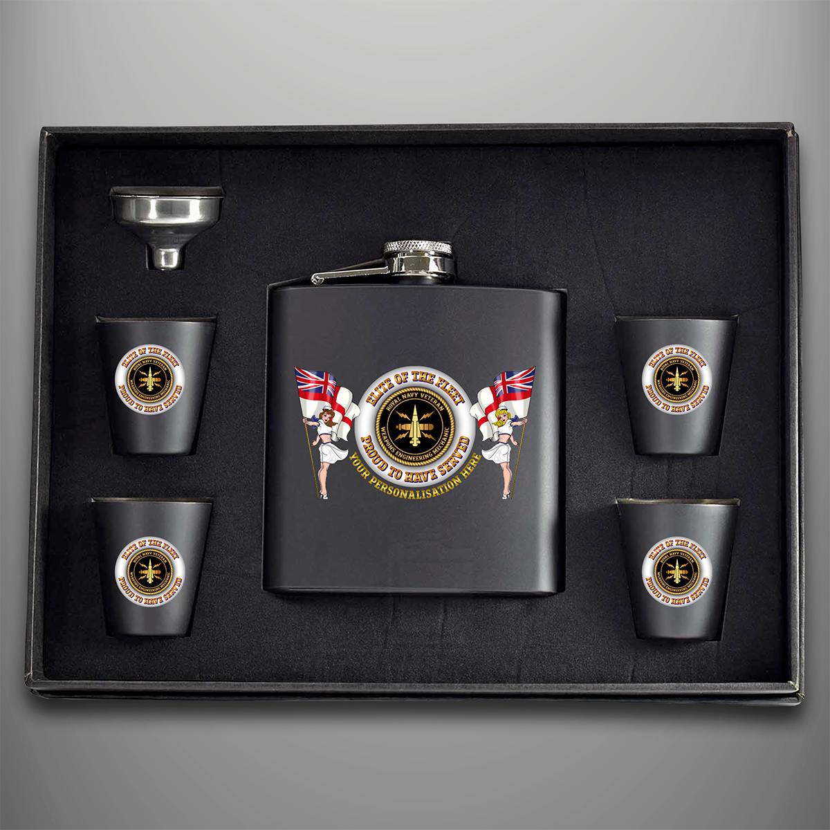 Elite of the Fleet 'Weapons Engineering Mechanic' Hip Flask - Personal ...