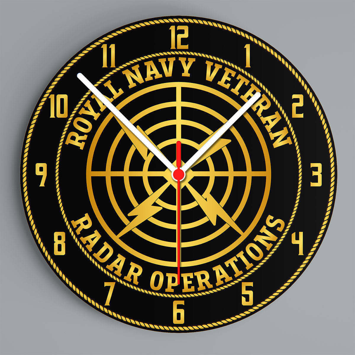 Royal Navy Veteran 'Radar Operations' Glass Hanging Photo Clock – The ...