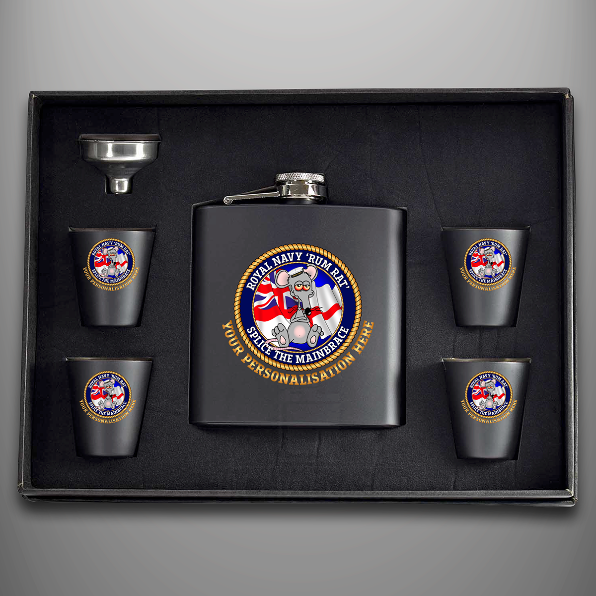Royal Navy 'Rum Rat' Hip Flask - Personalised – The Rats Locker