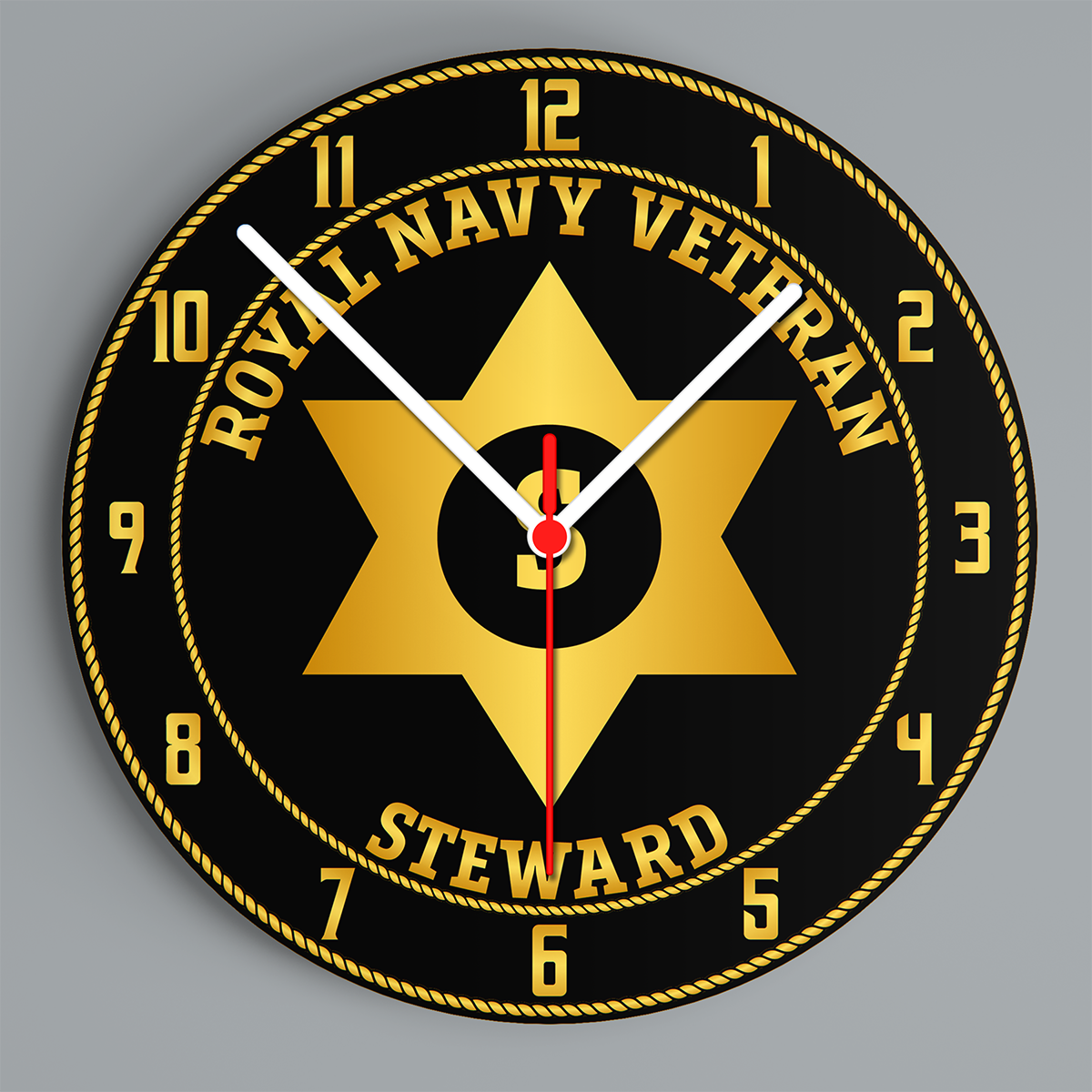 Royal Navy Veteran 'Steward' Glass Hanging Photo Clock – The Rats Locker