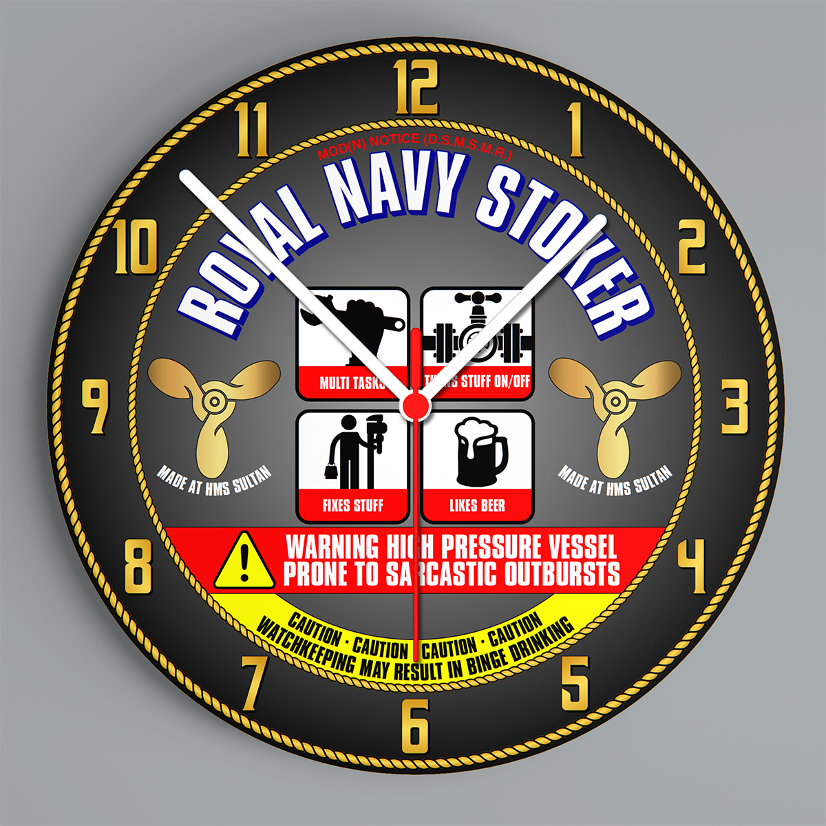 Royal Navy Stoker Glass Hanging Photo Clock – The Rats Locker