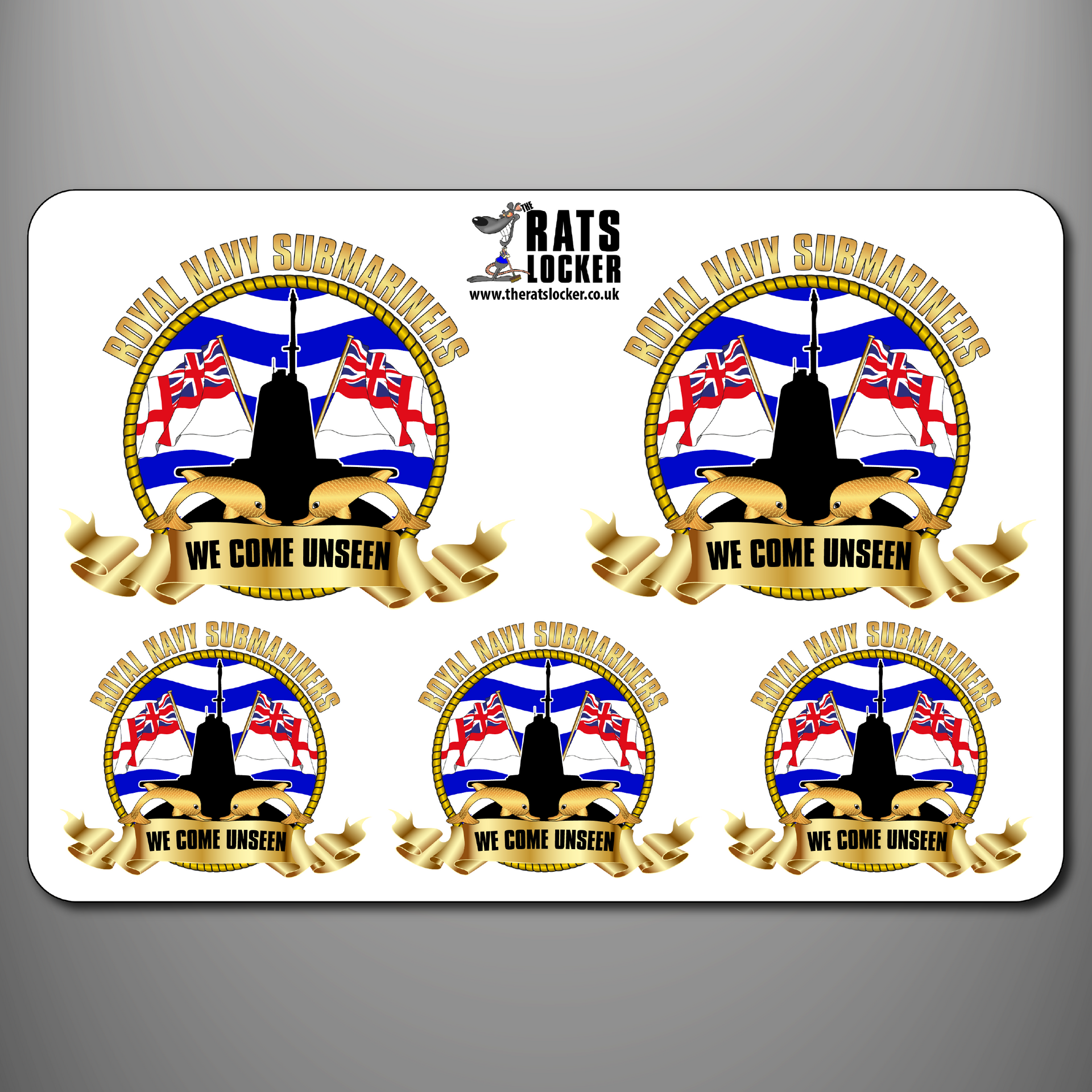 Royal Navy Submariner 'We Come Unseen' Self Adhesive Sticker Sheet ...