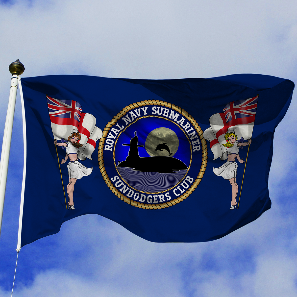 Royal Navy Submariner 'Sundodgers Club' Flag 150cm x 100cm – The Rats ...