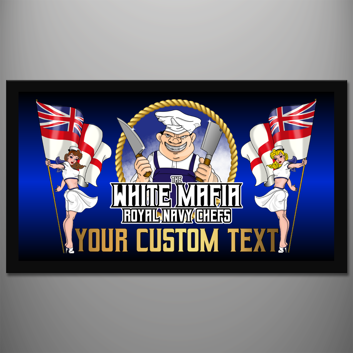 Royal Navy Chefs 'White Mafia' Personalised Bar Runner – The Rats Locker