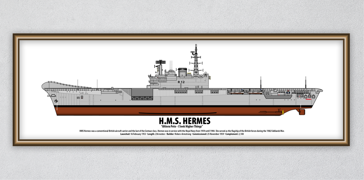 HMS Hermes 'Ski Jump' Print – The Rats Locker