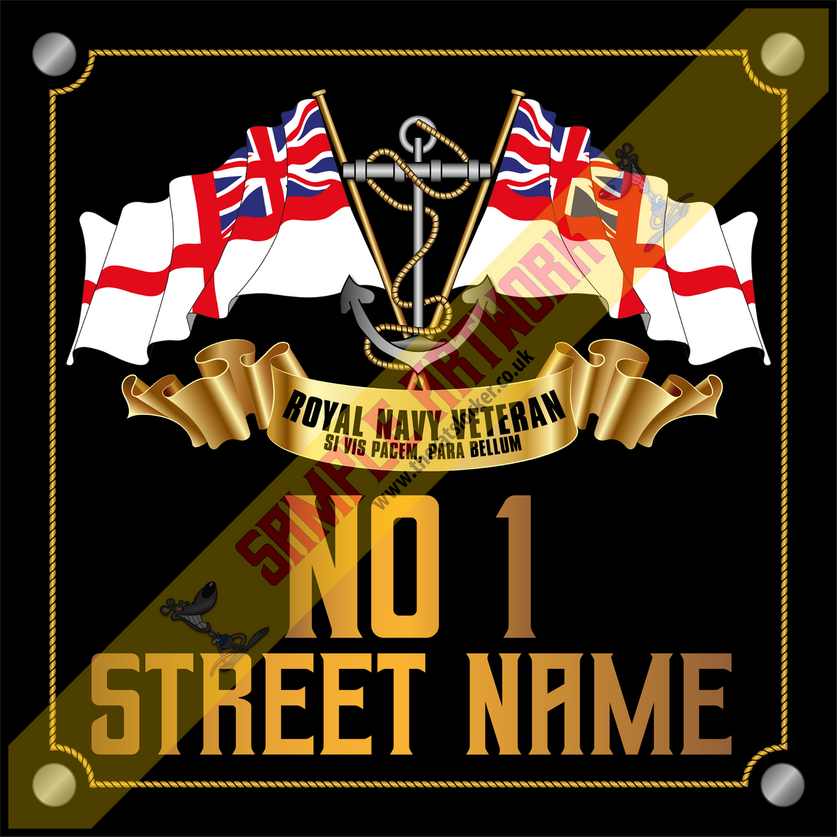 Royal Navy Veteran - Personalised House Sign – The Rats Locker